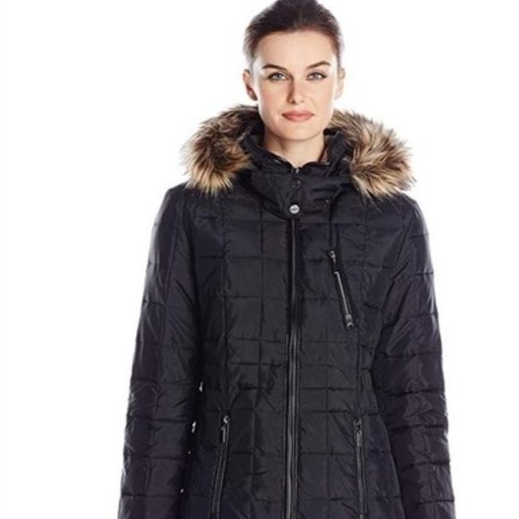 fleet street | Jackets & Coats | Nwt Fleet Street Faux Fur Trim Hooded ...